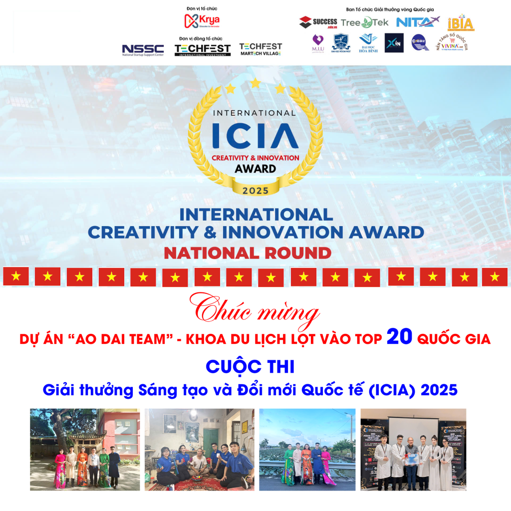 Dự án "Áo dài Team" - Khoa Du lịch Trường Đại học Hòa Bình xuất sắc lọt top 20 Quốc gia ICIA ...